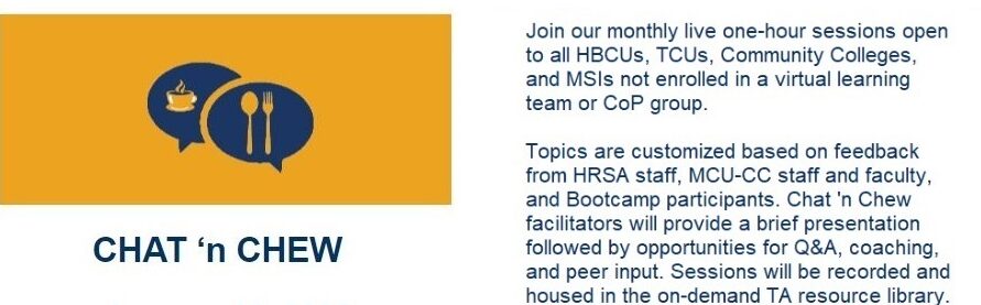 MCU-CC TA Monthly Chat ‘n Chew – MCU-CC TA Learning Management System